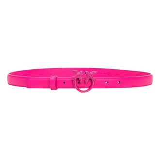 Pinko Pinko, Femme, Accessoires, Rose, Taille: XS Love Berry Ceinture en Cuir à Blocs de Couleur