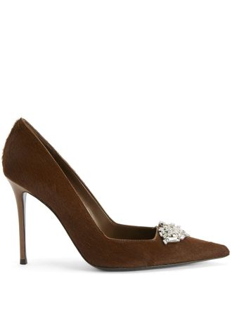 Giuseppe Zanotti escarpins Raquel Crystal 105 mm - Marron