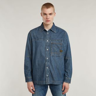 G-Star 1-Pocket Regular Denim Hemd - Mittelblau - Herren