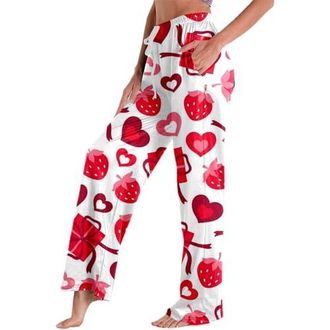 Generic Pantalon de Saint-Valentin d&eacute;contract&eacute; &agrave; la mode pour femmes 2026 (2), blanc, 3XL