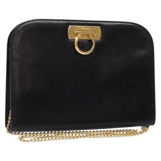 Ferragamo Pre-owned Leder Schultertasche - - Pre-owned - Damen - Schwarzk - ONE SIZE