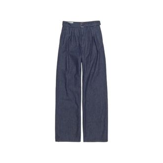 Dries Van Noten Homme, Pantalons, Bleu, Taille: S Pantalone Wide Pantalons