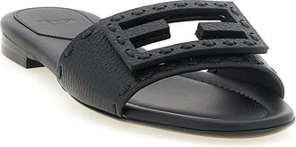 Fendi Baguette Slides - Black
