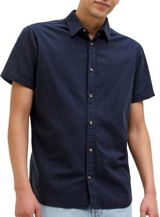 Jack & Jones Jjesummer SS Sn T-Shirt Chemise &agrave; Manches Courtes, Blazer Bleu Marine, S Hommes