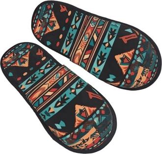 Generic Slippers Motif Tribal Navajo Légers Chaussons Maison Antidérapantes Pantoufles En Coton Pour Chambre Voyage Hôtels L