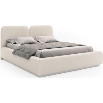 Selsey Selsey Comoves - Polsterbett 180x200 mit Chenillebezug, Bettkasten und Lattenrost, Creme