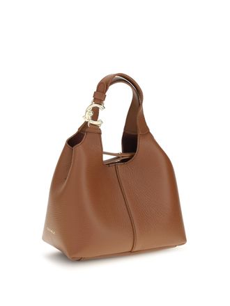 Coccinelle Womens Handbag C-Easy Cognac Calf Leather Shoulder Bags