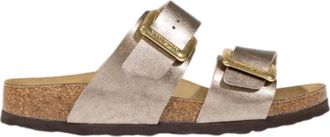 Birkenstock Femme, Chaussures, Gris, Taille: 41 EU Sandales Confortables en Cuir pour Femmes