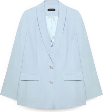 Fiorella Rubino Femme, Vestes, Bleu, Taille: 50 FR Blazer avec boutons bijoux