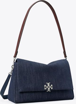 Tory Burch Charlie Denim Shoulder Bag