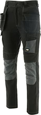 CAT Mens Essentials Stretch Knee Pocket BLACK-DARK SHADOW Size UK 30 EU 30
