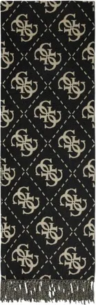 Guess Femme, Accessoires, Noir, Taille: ONE Size Écharpe Noire Accessoire Mode Élégant