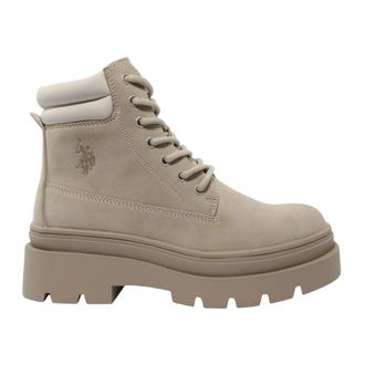 U.S.Polo Association U.s. Polo Assn., Femme, Chaussures, Beige, Taille: 38 EU Shona001 Bottes &agrave; lacets