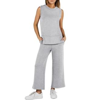 Generic Ensembles de v&ecirc;tements de d&eacute;tente pour femmes deux hauts d&eacute;contract&eacute;s &agrave; manches longues et pantalon long imprim&eacute; v&ecirc;tements de d&eacute;tente deux ensembles n