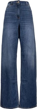 Elisabetta Franchi Femme, Jeans, Bleu, Taille: W32 Wide Jeans