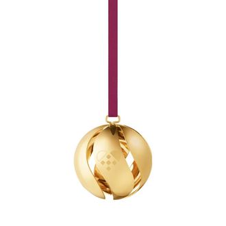Georg Jensen Weihnachtskugel 2025, vergoldet