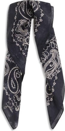 Golden Goose Paisley Printed Silk Scarf - Anthracite