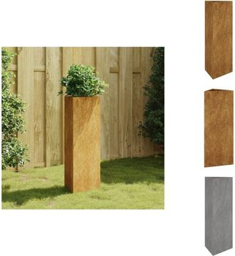 vidaXL Vidaxl - Jardini&egrave;re 30x26x75 cm acier corten - Jardinier - Pot De Fleurs Ext&eacute;rieur - Jardini&egrave;re Acier Corten - D&eacute;co Jardin - Plante Ext&eacute;rieure