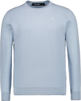 Karl Lagerfeld Herren Pullover blau unifarben