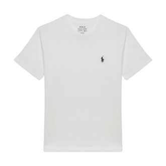 Polo Ralph Lauren T-shirt en jersey de coton &agrave; manches courtes et col rond - Homme - Tops - Blanc - Taille: S
