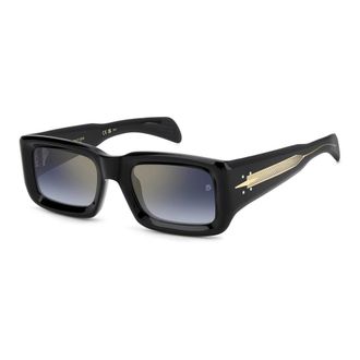 Eyewear by David Beckham Schwarze Blaue Gold Verspiegelte Sonnenbrille - - Accessories - Herren - Schwarzk - 52 MM