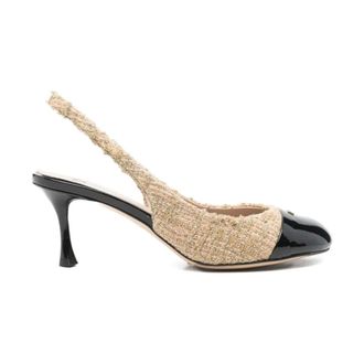 N&deg;21 &Eacute;l&eacute;gantes Chaussures Slingback pour Femmes - Femme - Chaussures - Beige - Taille: 38 1/2 EU
