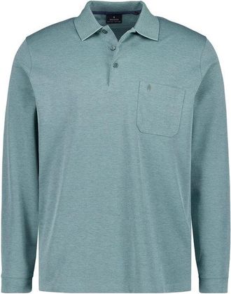 Ragman Herren Polo-Shirt gr&uuml;n meliert