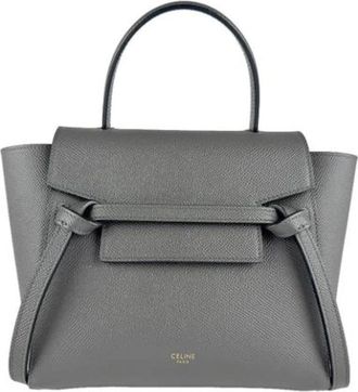 Celine Pre-owned Vintage Leather Fanny Pack Handbag Shoulder Bag - Femme - Pre-owned - Gris - Taille: ONE Size