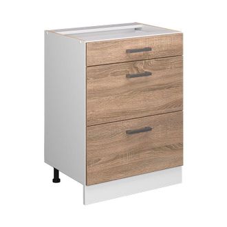 Vicco Meuble cuisine R-Line, Sonoma, 60 cm avec tiroirs, pt Anthracite