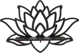 BESPORTBLE Wandregal Lotusblume Schwebendes Eckregal Hohles Design Platzsparend Wandmontiert f&uuml;r Wohnzimmer und Schlafzimmer