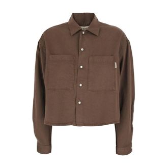 Roy Rogers Femme, Blouses et Chemises, Brun, Taille: 38 FR Chemise Fatigue en Tencel