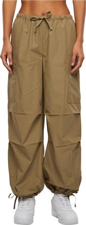 Urban Classics Damen Carghose Ladies Cotton Cargo Parashute Pants, lässige Cargohose mit Gummibänden, Loose Fit
