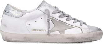 Golden Goose Super-star Leather Upper And List Suede Star Laminated Suede Toe And Heel