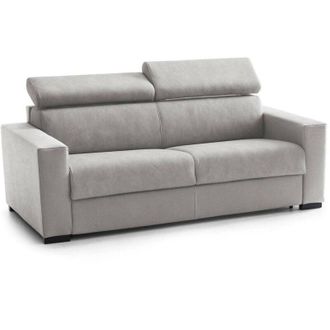 Dmora Festes Sofa Dmicel, 3-Sitzer-Sofa, 100% Made in Italy, Sofa-Wohnzimmer, aus gepolstertem Stoff, mit verstellbaren Kopfst&uuml;tzen und schlanken