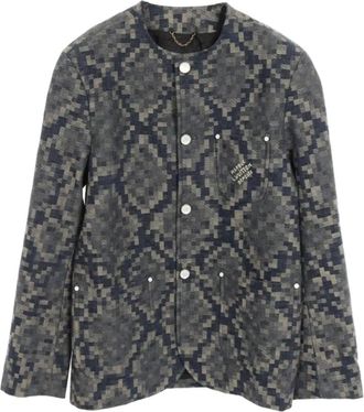 Louis Vuitton veste à motif peau de python (années 2010) - Bleu