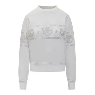Chiara Ferragni Logomania Sweatshirt - - Sweatshirts & Hoodies - Damen - Wei&szlig; - S