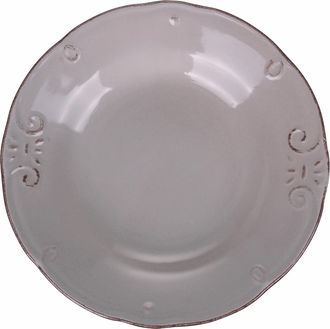 Villa D'Este Home Tivoli 6er Set Suppenteller aus glasiertem Steinzeug Ø23 cm, Duchessa Stones