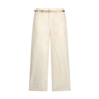 Liu Jo Femme, Pantalons, Beige, Taille: 42 FR Cropped Pantalons