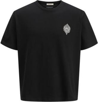 Jack & Jones Jorhydra Pattern T-Shirt &agrave; col Rond pour Homme, Noir, L