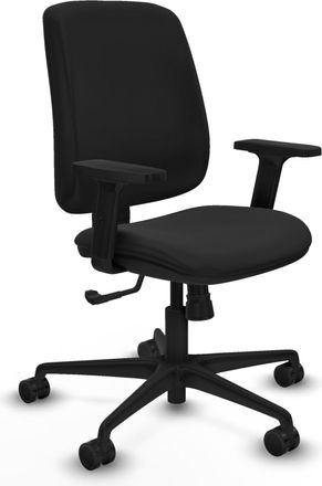 Piqueras y Crespo Alares B&uuml;rostuhl, schwarz, mit 2D-Armlehnen, 4 Positionen und Schaumstoff, 65 mm Nylon, Schwarz