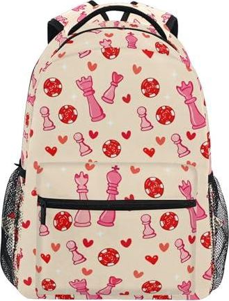 Generic &Eacute;checs Roses 23100359 Cartables Scolaires Loisir Sacs D&Eacute;cole L&eacute;ger Sacs A Dos Pour Femme D&eacute;placements Voyage 29X40Cm
