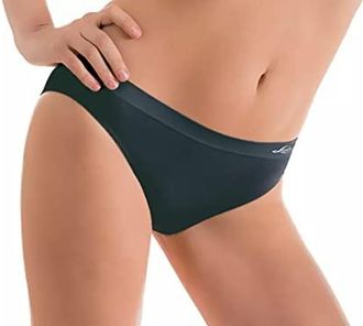 Liabel Lot de 5 culottes sans couture en microfibre pour femme, fabriqu&eacute;es en Italie, Noir, S/M