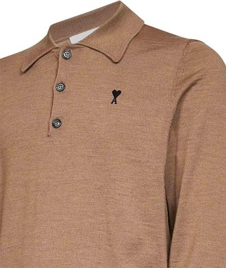 Ami Polo Shirt - Brown
