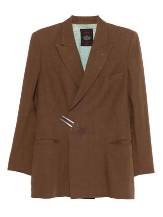 Jean Paul Gaultier blazer &agrave; fermoir &eacute;pingle (ann&eacute;es 1990) - Marron
