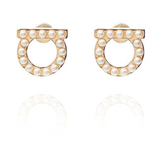 Ferragamo Verzierte Ohrringe - - Accessories - Damen - Gelb - ONE SIZE