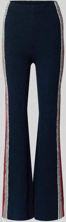 Paco Rabanne Flared Fit Stoffhose in Strick-Optik