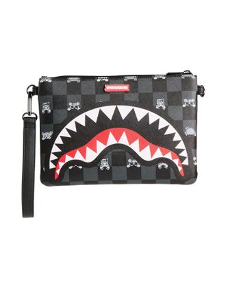 Sprayground GRAY PEEKING CHARACTER CHECK CROSSBODY POUCHETTE