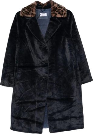 Betta Corradi Manteau droit - Femme - Manteaux - Noir - Taille: 42 FR