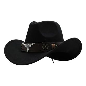 Generic Lot de 10 chapeaux de cowboy pour homme - Chapeau tiss&eacute; classique pour homme - Chapeau dhiver - Cowboy - Casquettes de baseball Grimes - Costume adult