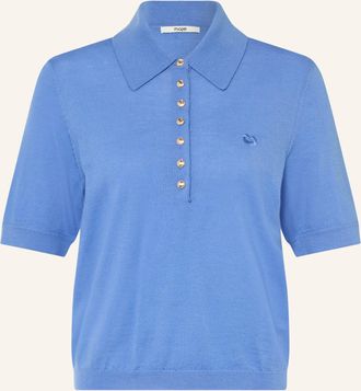 Maje Strick-Poloshirt blau